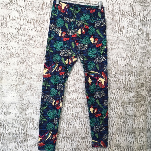 LuLaRoe | Pants & Jumpsuits | Lularoe Leggings One Size Printed ...